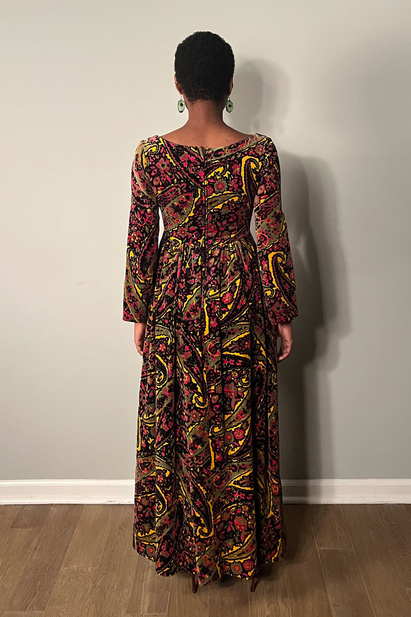George Halley Paisley Velvet Dress – Moore Vintage Archive