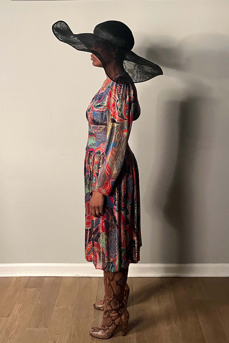 Vintage 1980s Metallic Paisley Dress – Moore Vintage Archive